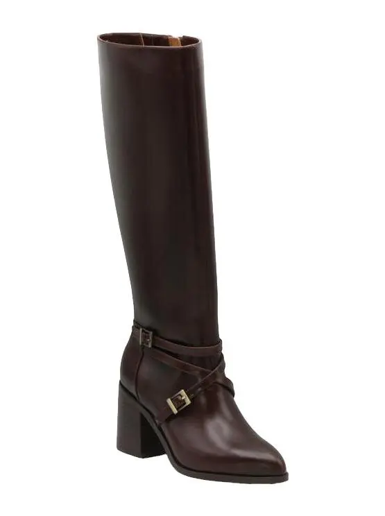 CHARLES DAVID Jacoby Knee High Boots - Cognac Leather