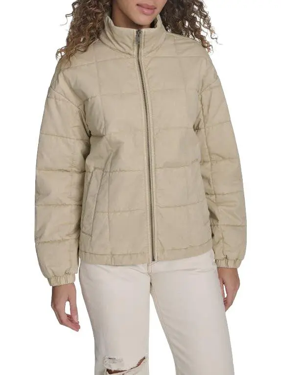 LEVI'S Box Quilted Water Resistant Cotton Jacket - Creme Brulee