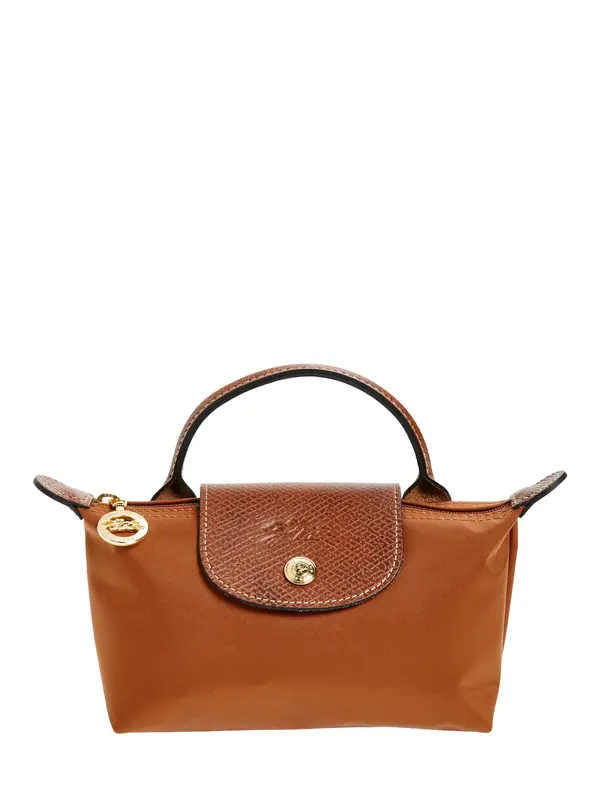 Longchamp Le Pliage Recycled Nylon Canvas Cosmetics Case - Cognac