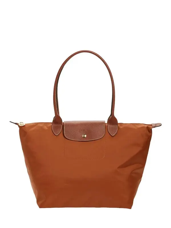 Longchamp Large Le Pliage Recycled Nylon Tote - Cognac
