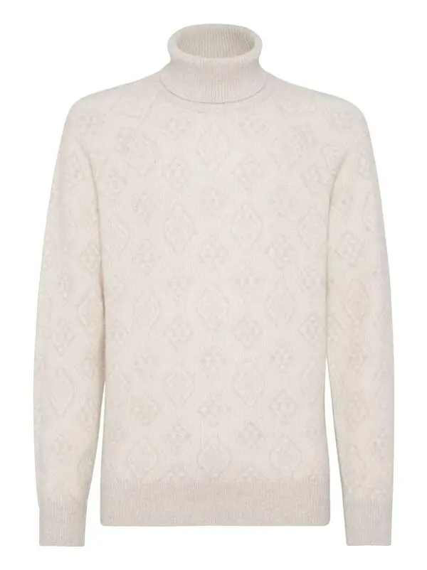 Brunello Cucinelli Turtleneck Sweater - White