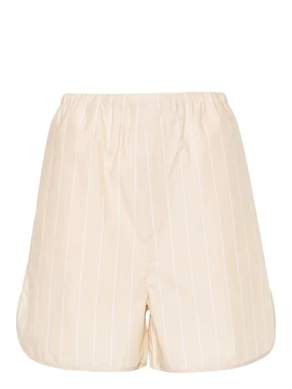 Filippa K Striped Drawstring Shorts - Beige
