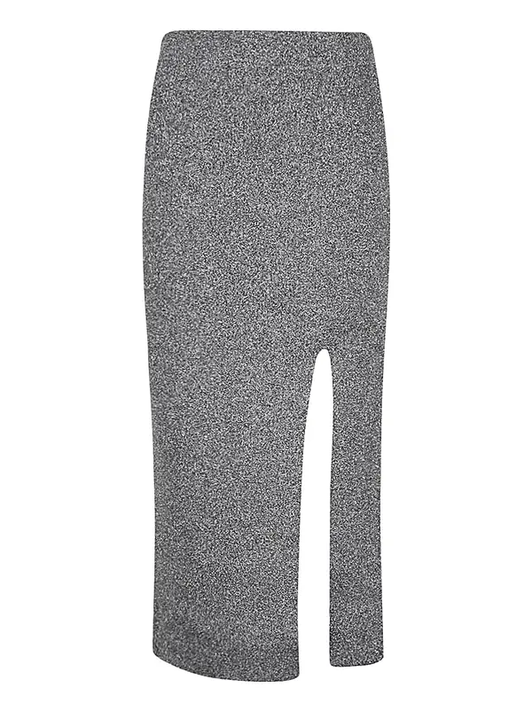 CIRCUS HOTEL Viscose Midi Skirt - Grey