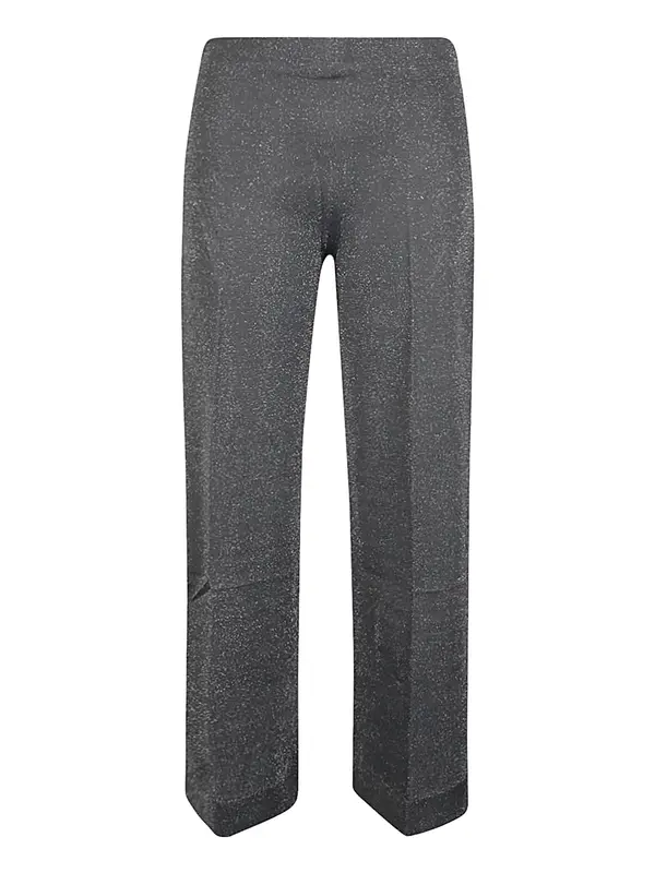 CIRCUS HOTEL Viscose Wide Leg Trousers - Grey