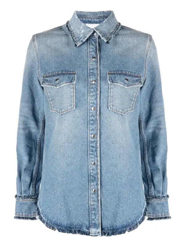 Chloé Denim Cotton Shirt - Clear Blue