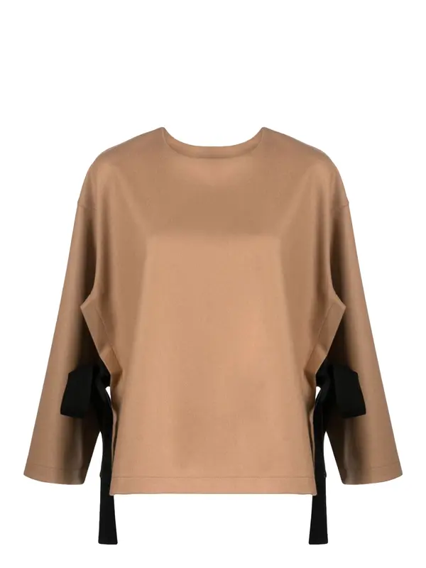 Erika Cavallini Nara Wool Blend Blouse - Camel