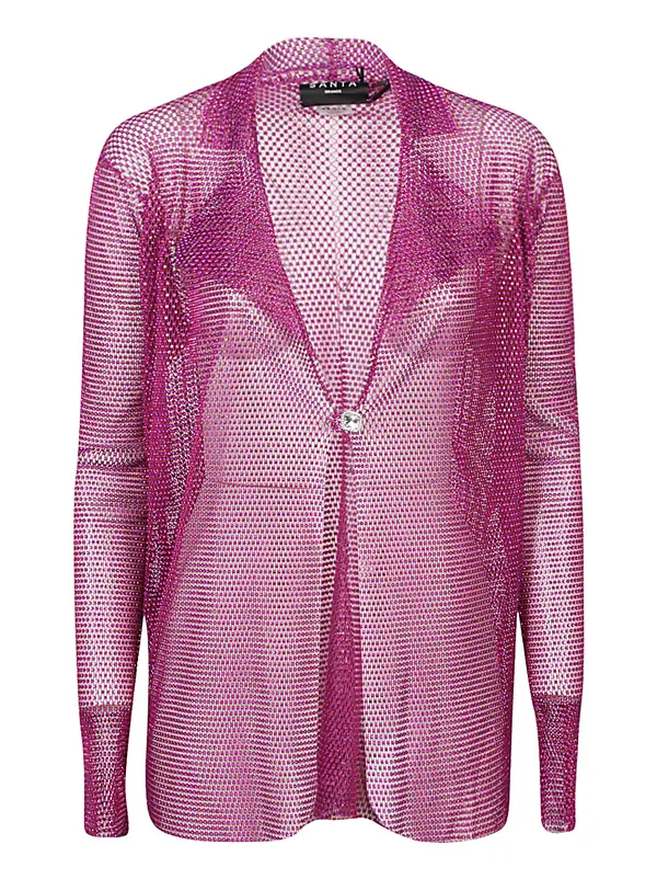 SANTA BRAND Single-breasted Blazer - Fuchsia