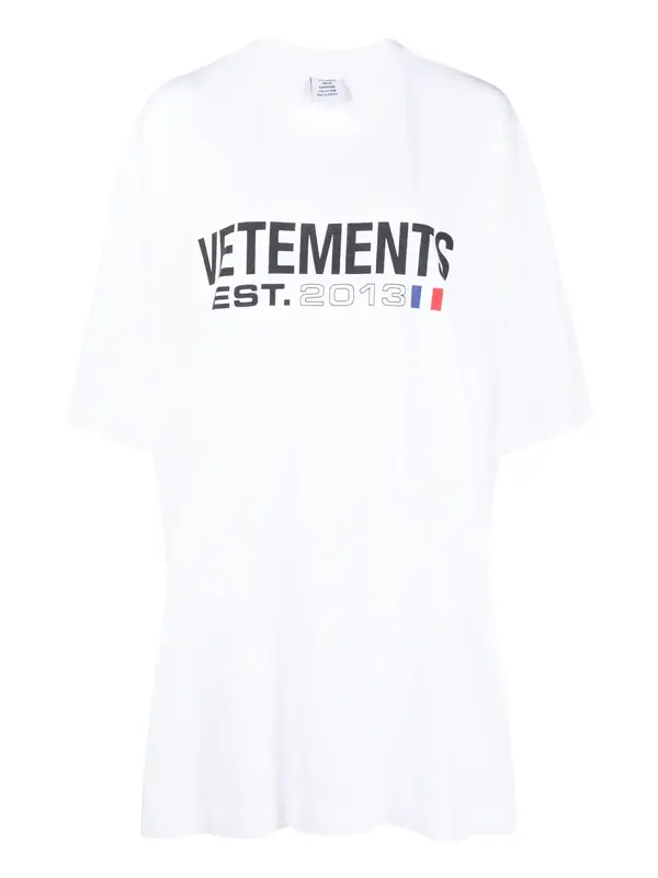 Vetements Logo Cotton T-shirt - White