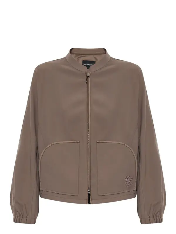 Emporio Armani Zipped Blouson Jacket - Dove Grey