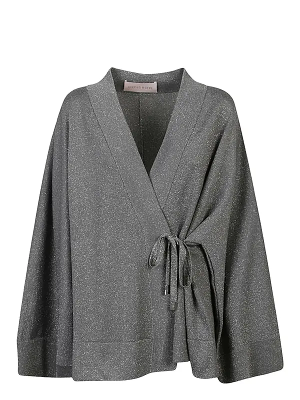 CIRCUS HOTEL Viscose Short Kimono - Grey