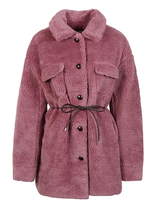 MOLLIOLLI Faux Fur Coat - Pink