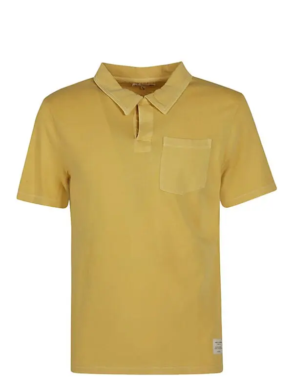 MERZ B. SCHWANEN Organic Cotton Polo Shirt - Yellow