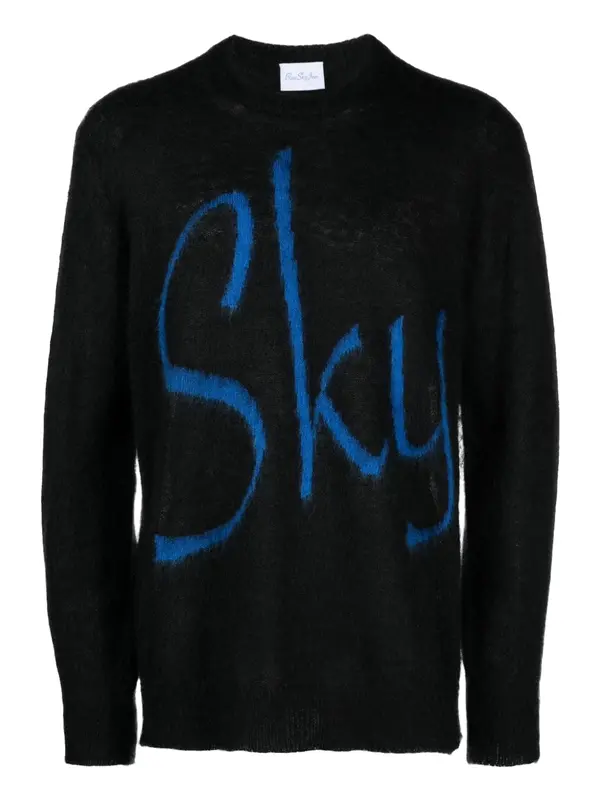BLUE SKY INN Logo Wool Blend Sweater - Black