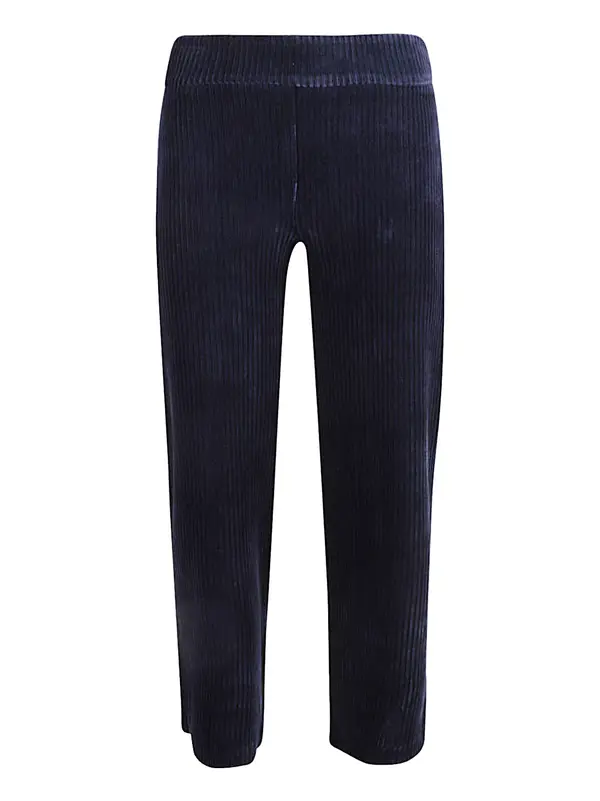 Avenue Montaigne Corduroy Cropped Trousers - Blue