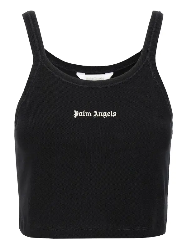 Palm Angels Classic Logo Tank Top - White/black
