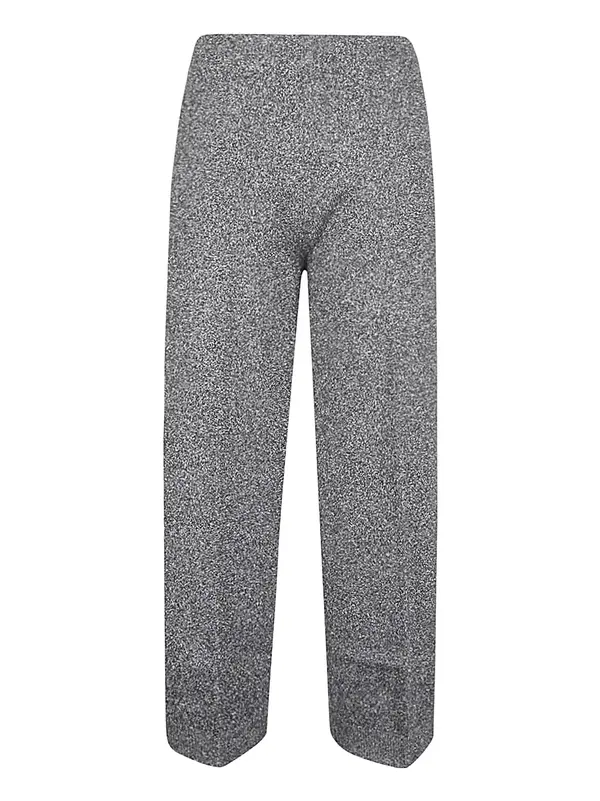 CIRCUS HOTEL Viscose Wide Leg Trousers - Grey
