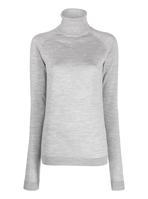 ARMARIUM Wool And Silk Blend High Neck Sweater - Grey