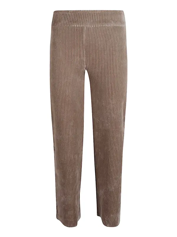 Avenue Montaigne Corduroy Cropped Trousers - Beige