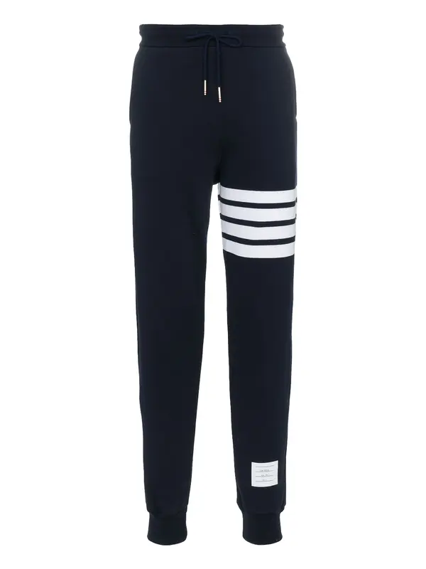 Thom Browne Bar Cotton Sweatpants - Blue