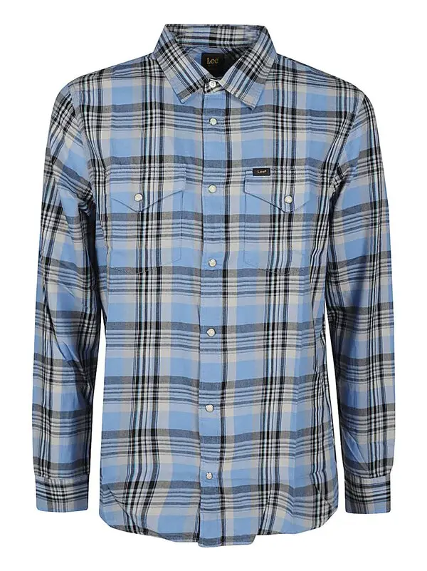 LEEM Logo Long Sve Shirt - Clear Blue