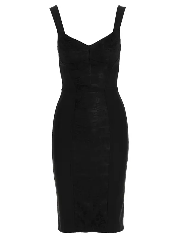Dolce & Gabbana Corsetry Midi Dress - Black