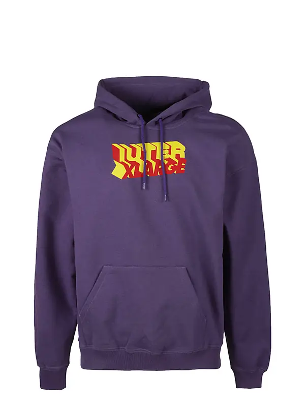 IUTER Printed Cotton Hoodie - Purple