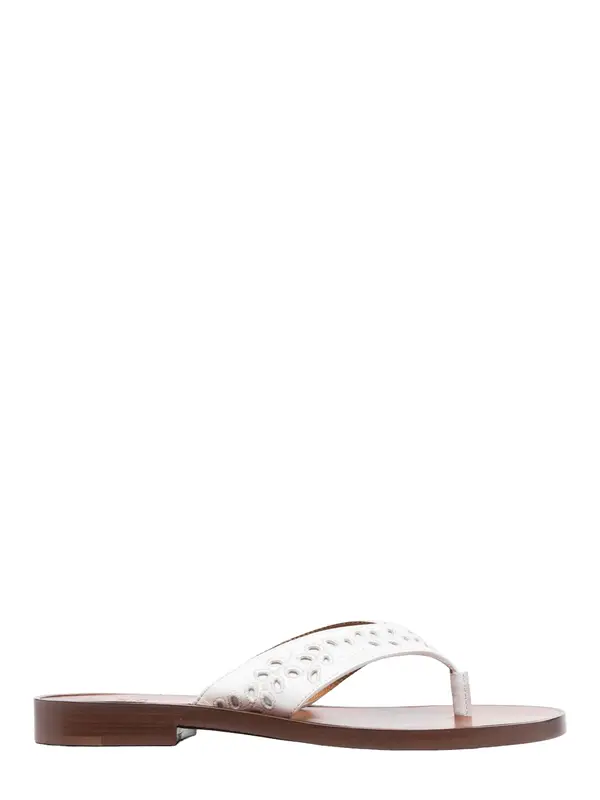 CHLOE X ERES Chloé X Eres Paz Leather Thong Sandals - White