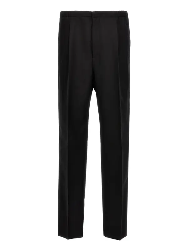 Fendi Cool Wool Straight Pants - Black