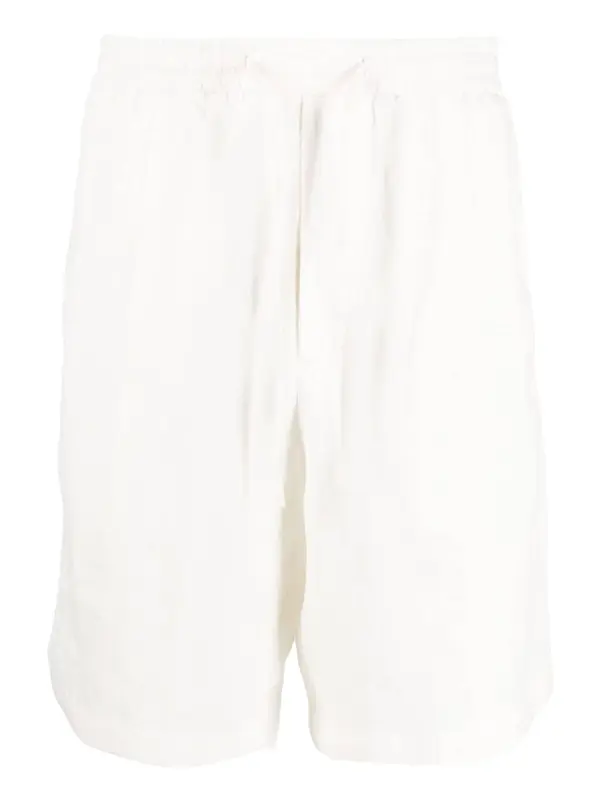 Emporio Armani Linen Bermuda Shorts - White