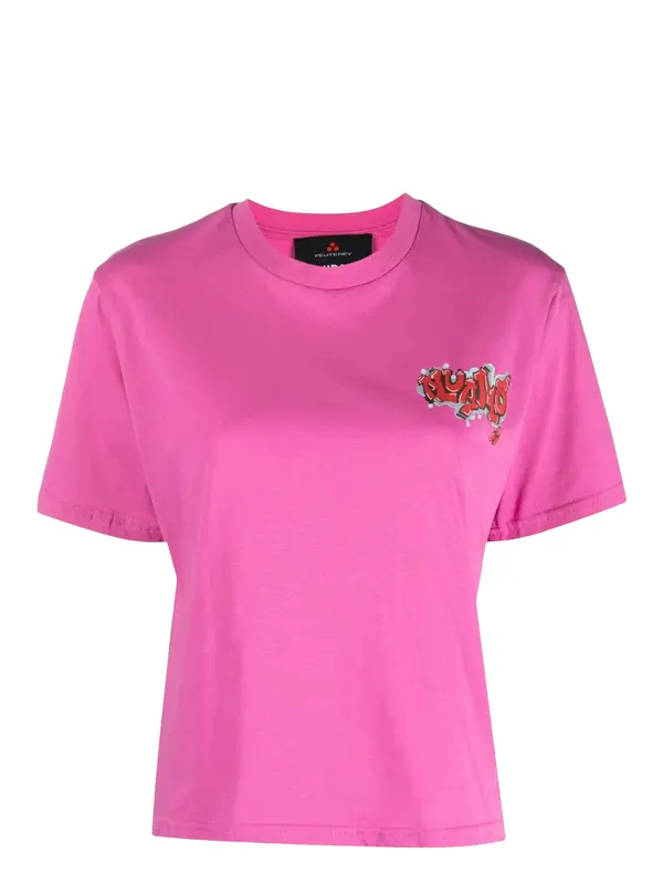 Peuterey Logo Cotton T-shirt - Pink