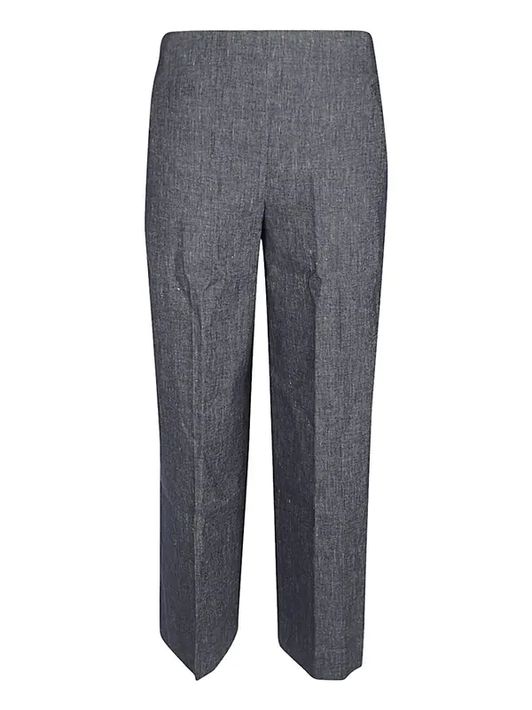VIA MASINI 80 Straight Leg Trousers - Blue