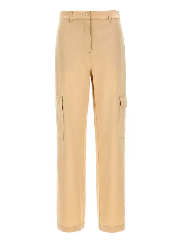 Michael Kors Satin Cargo Trousers - Beige