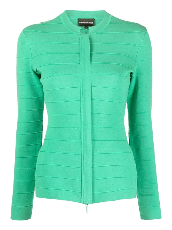 Emporio Armani Ribbed Cardigan - Green