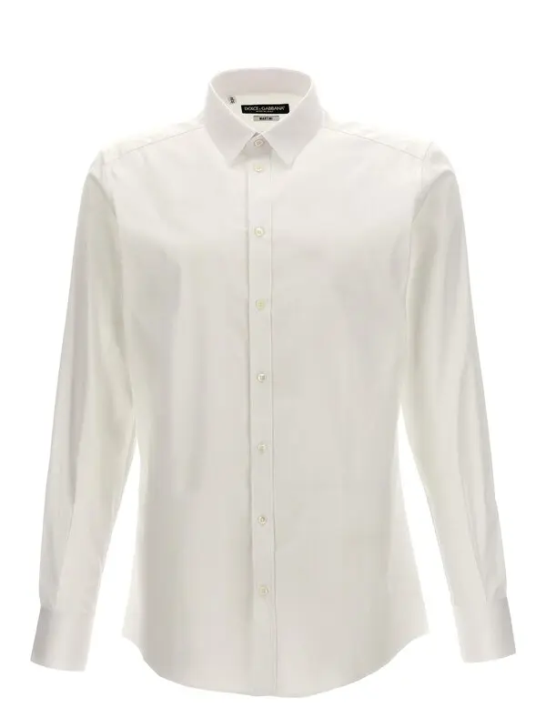 Dolce & Gabbana Logo Embroidery Shirt - White