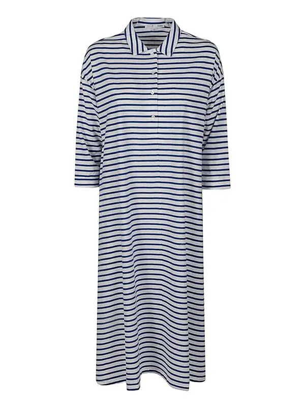 SHIRT C-ZERO Cotton Polo Dress - Blue