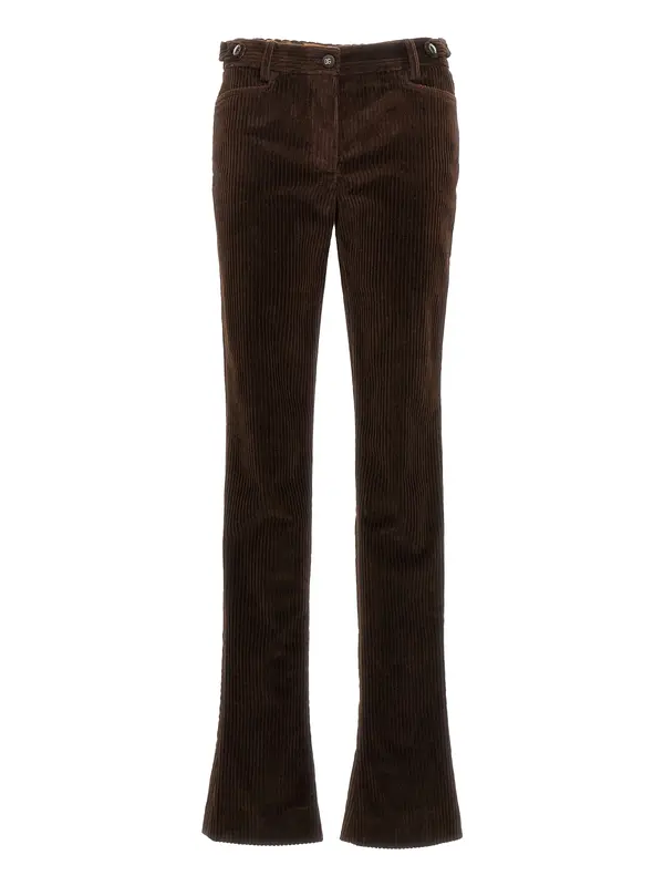 Dolce & Gabbana Corduroy Bell-bottom Pants - Brown