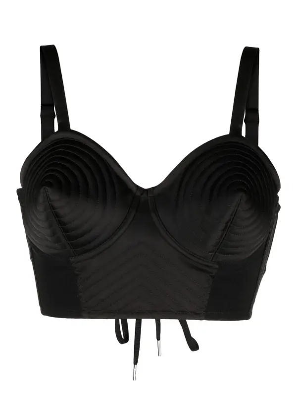 Jean Paul Gaultier Conical Corset Crop Top - Black