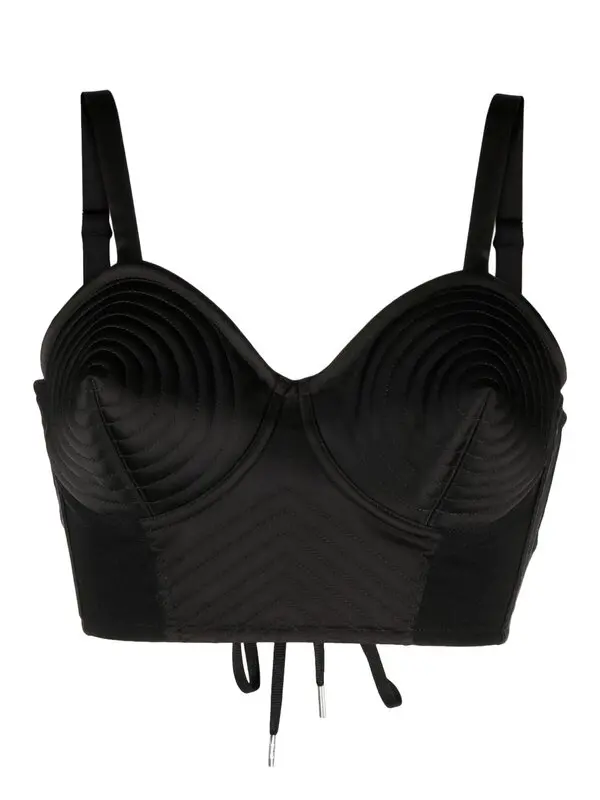 JEAN PAUL GAULTIER Conical Corset Crop Top - Black