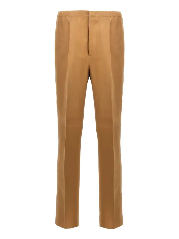 Fendi Paper Canvas Trousers - Beige
