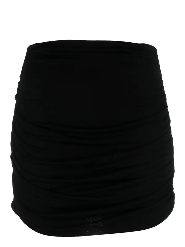 Tory Burch Ruched Mini Skirt - Black