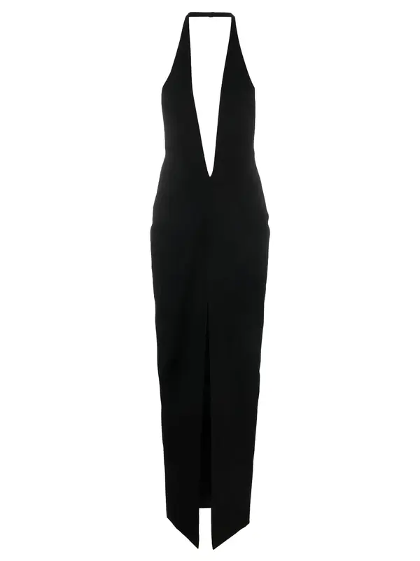 MONOT PRE Monot Silk Crepe Long Dress - Black