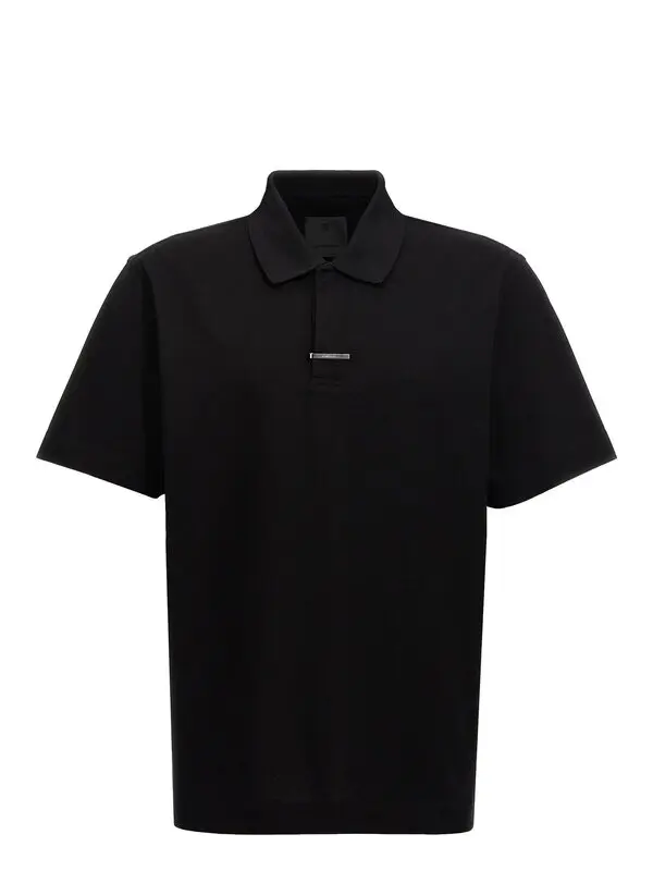 Givenchy Placket' Polo Shirt - Black