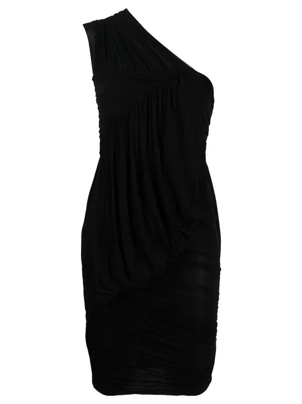 Rick Owens One-shoulder Draped Dress - Black