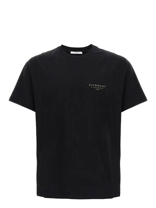 Givenchy Logo Print T Shirt - Black
