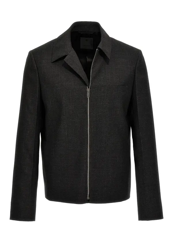 Givenchy Structured Wool Blouson - Gray