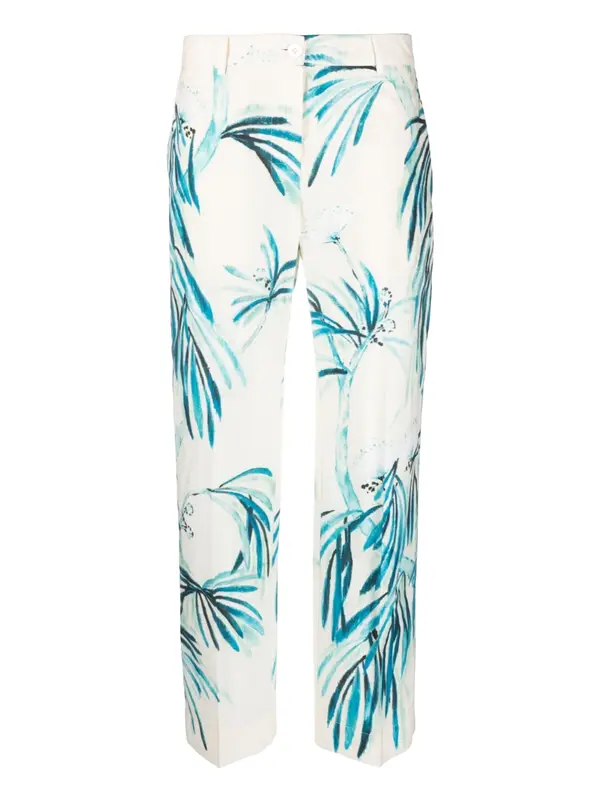 F.R.S FOR RESTLESS SLEEPERS Wide-leg Printed Trousers - White