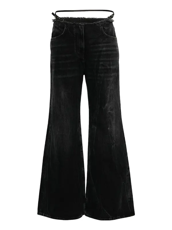 Givenchy Wide Leg Denim Jeans - Black