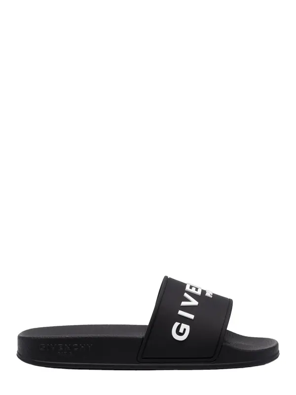 Givenchy Logo Pool Slides - Black