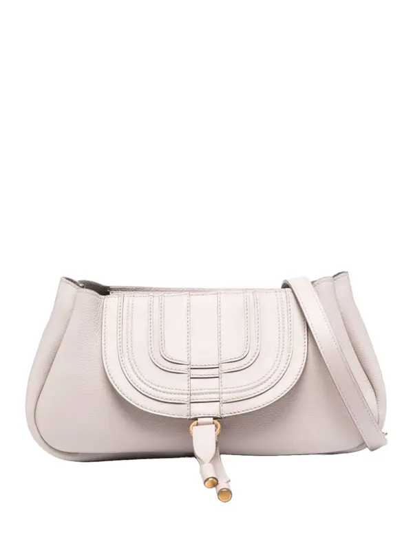 Chloé Marcie Leather Clutch - Grey