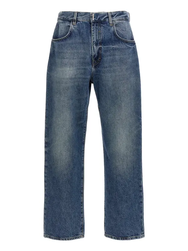 Givenchy Logo Plaque Jeans - Blue